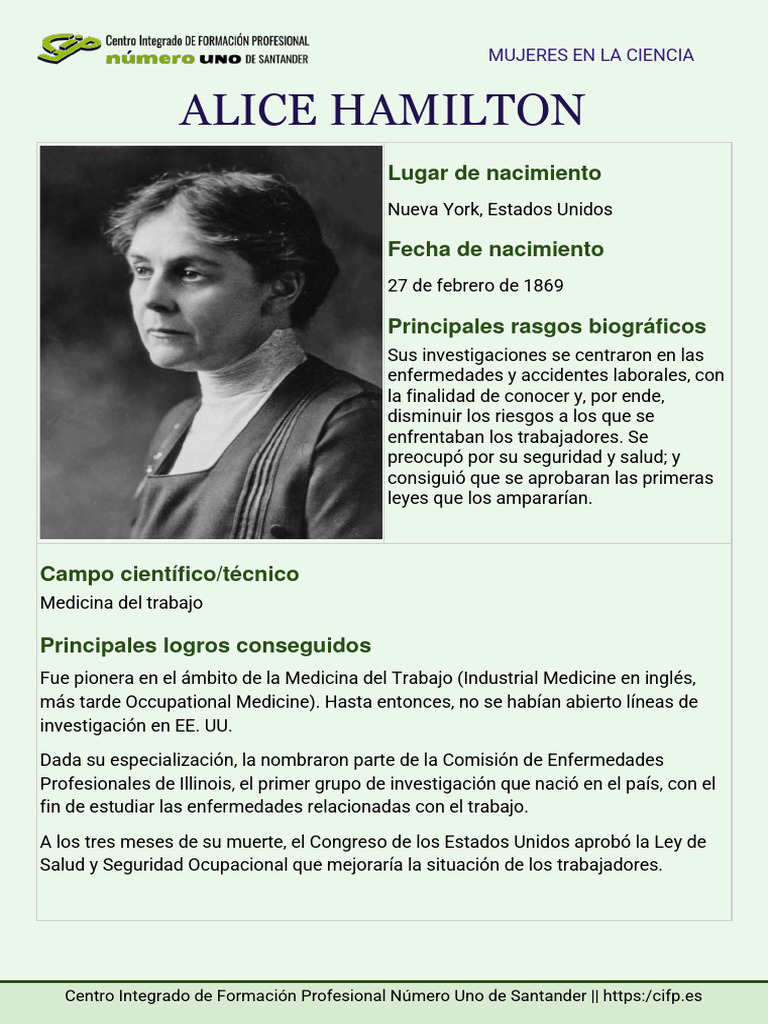 Pionera en Medicina del Trabajo | PDF