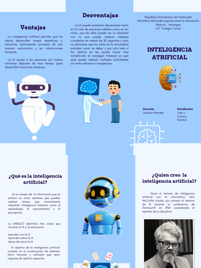 Tríptico Carlos | PDF | Inteligencia artificial | Inteligencia (IA) y ...