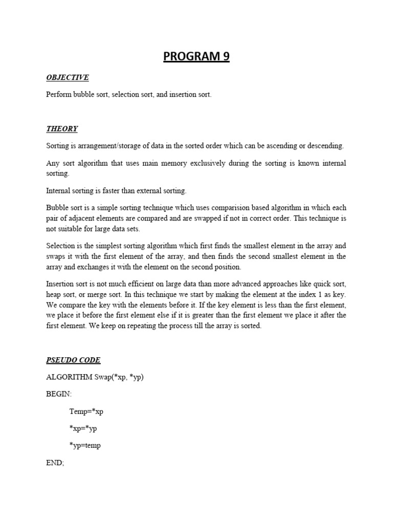 Program 9 | PDF | Algorithms And Data Structures | Algorithms