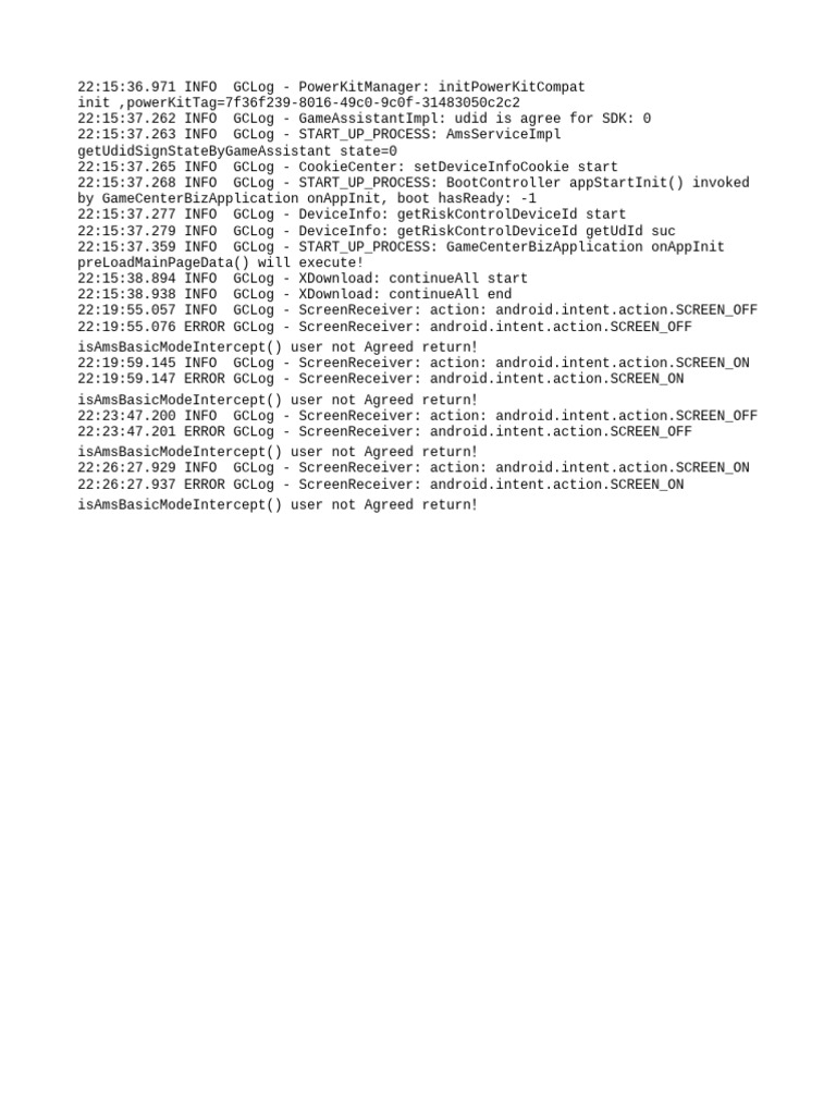 GameCenter Startup Log Analysis | PDF
