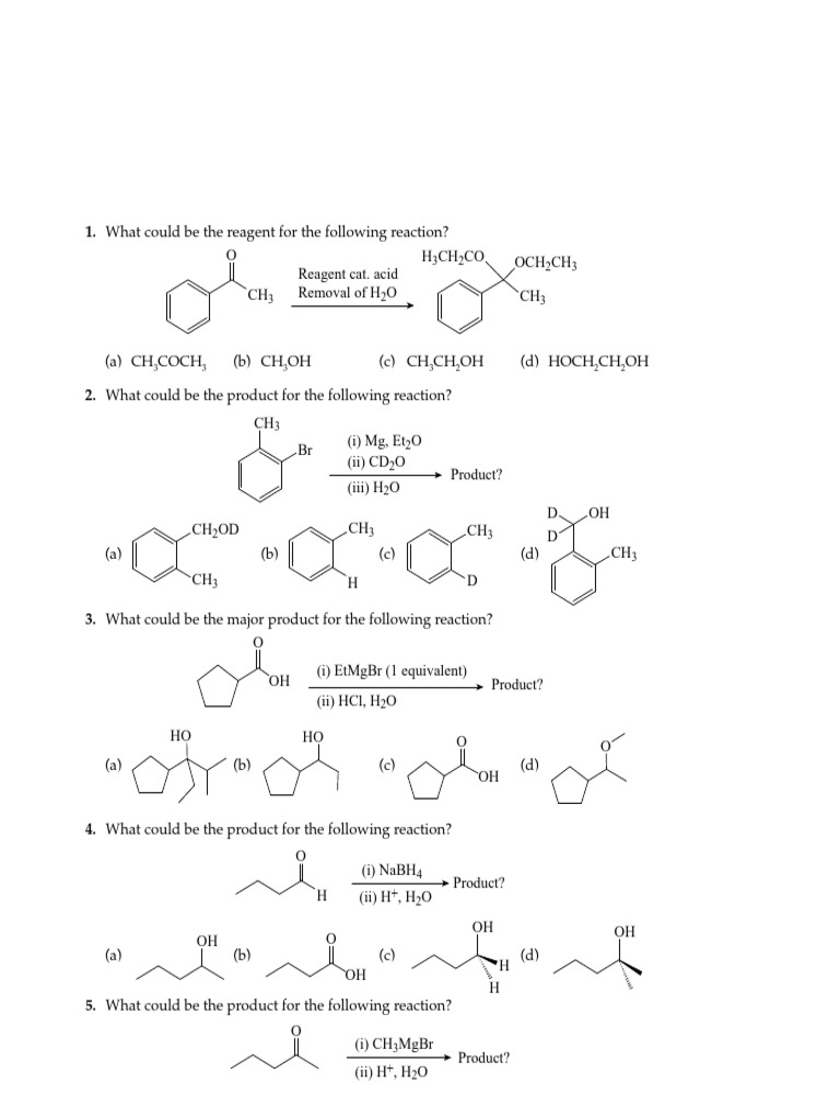 Module - Organic Advanced - Reaction Mechanism | PDF | Chemical ...