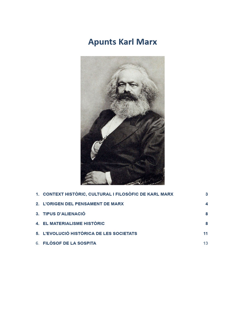 Apunts Karl Marx | PDF