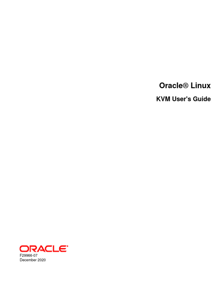 Oracle Linux KVM User Guide | PDF | Software Repository | Virtualization