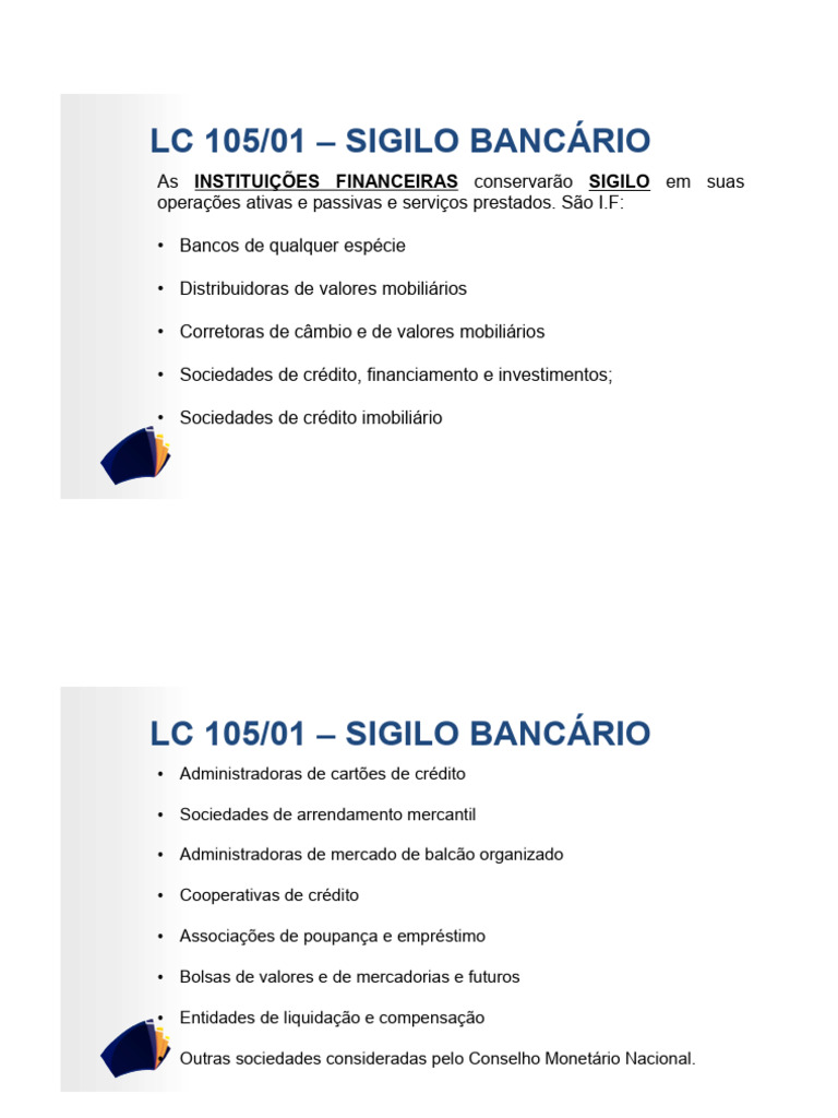 Sigilo Bancário e Suas Exceções | PDF | Bancos | Crédito