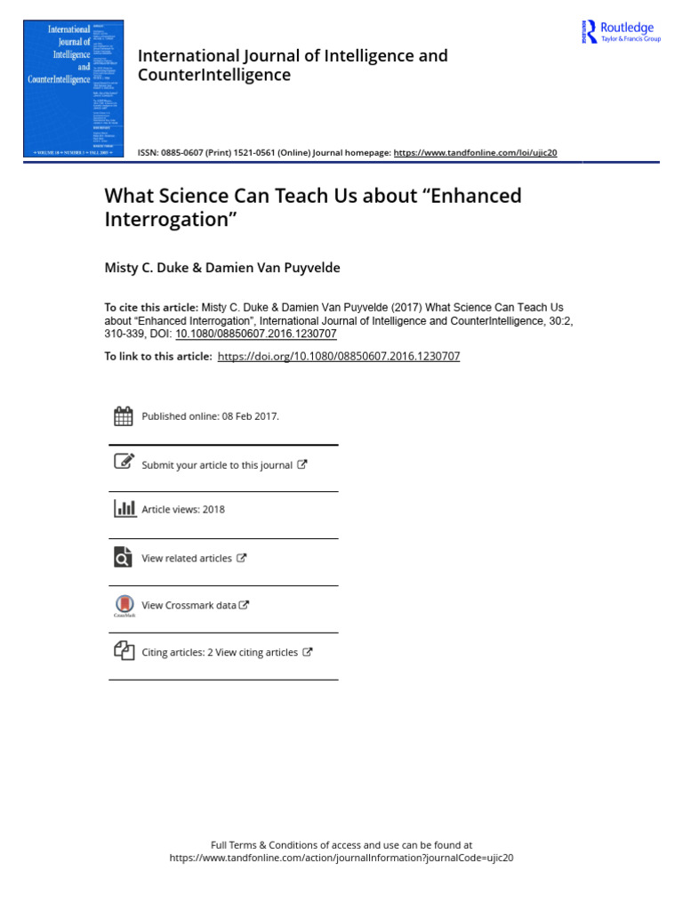Ebook - What Science Can Teach Us About Enhanced Interrogation | PDF | Enhanced Interrogation ...