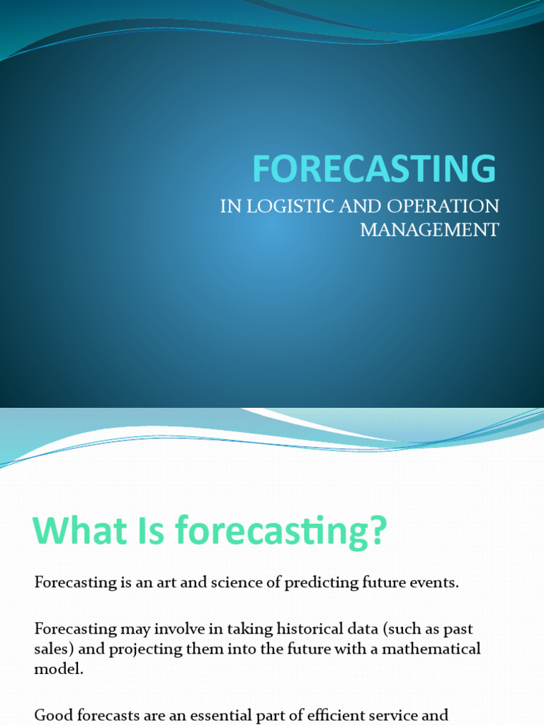 Module 7 Forecasting | PDF | Forecasting | Linear Regression