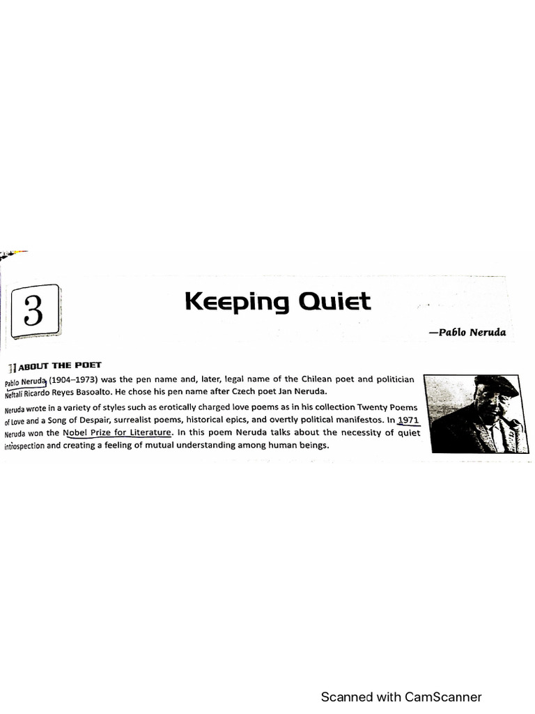 Keeping Quiet | PDF