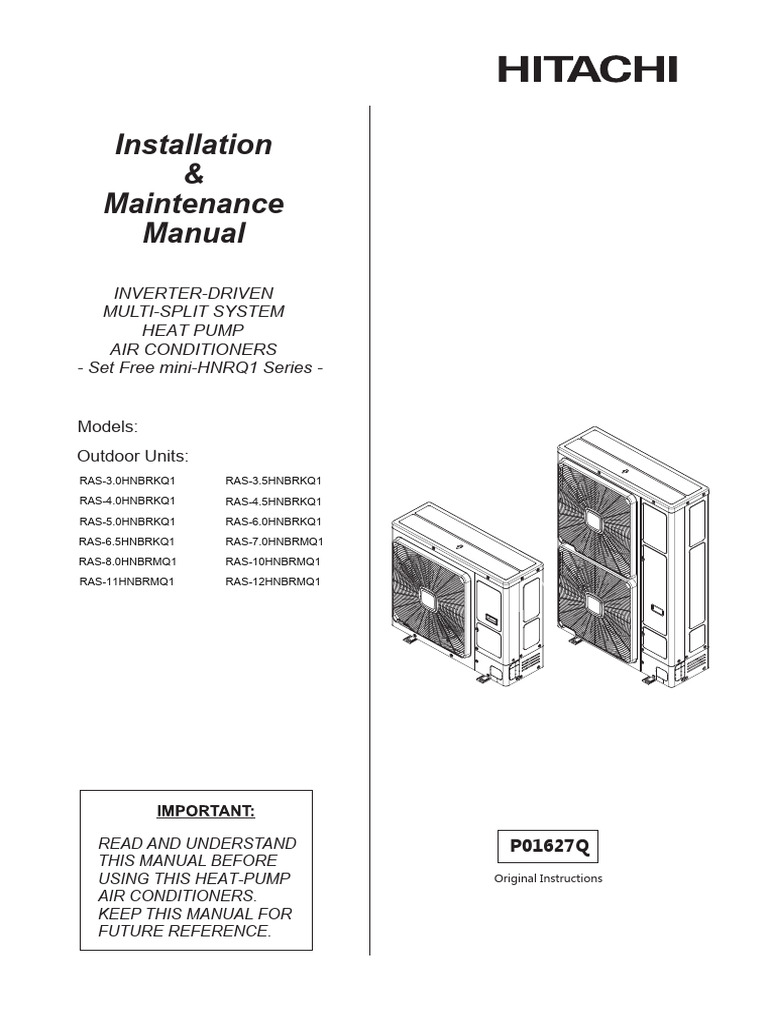 Hitachi Set Free Mini VRF Manual | PDF | Air Conditioning | Pipe (Fluid ...