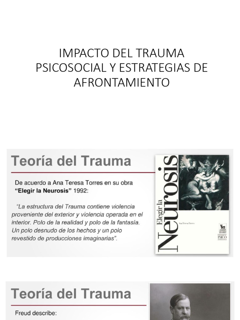 Impacto Del Trauma Psicosocial y Estrategias de Afrontamiento | PDF ...