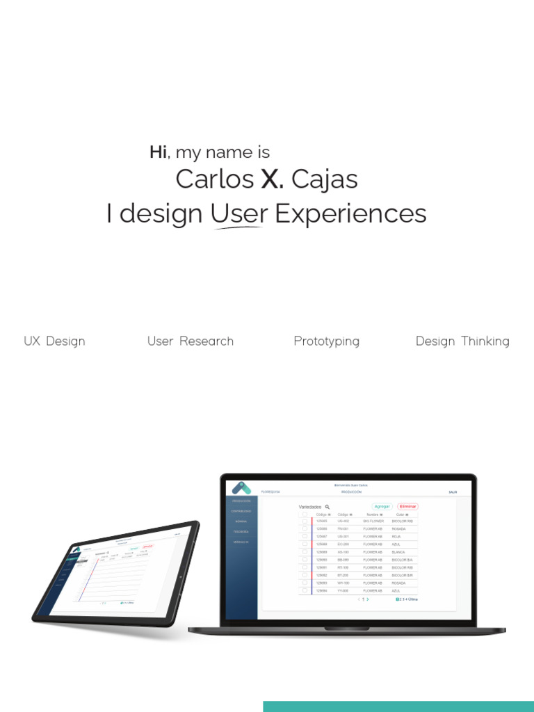 UX Portfolio Carlos X. Cajas | PDF | Application Software | Computing
