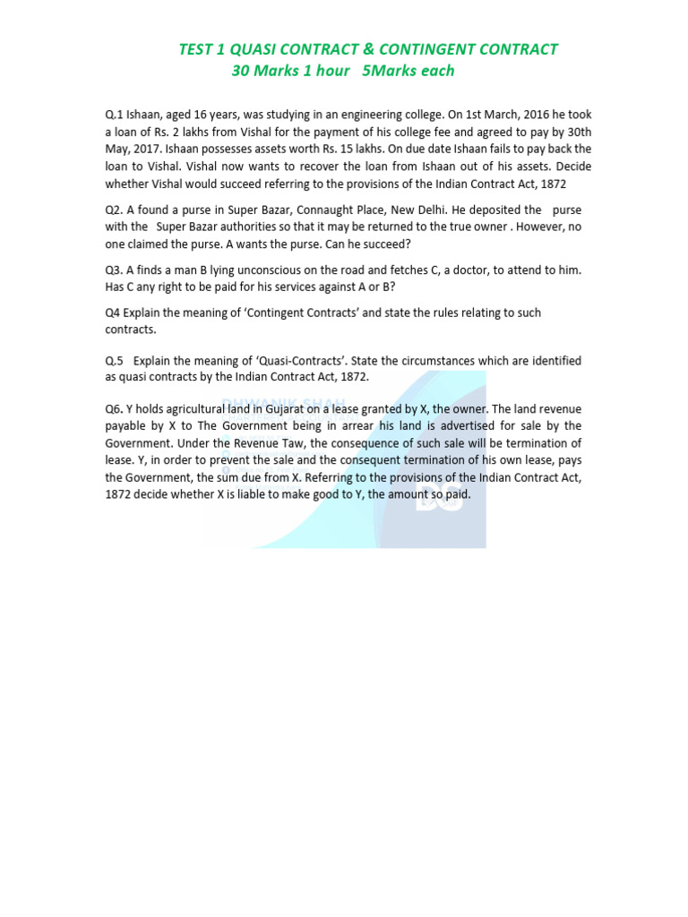 Quasi C & Contigent C | PDF