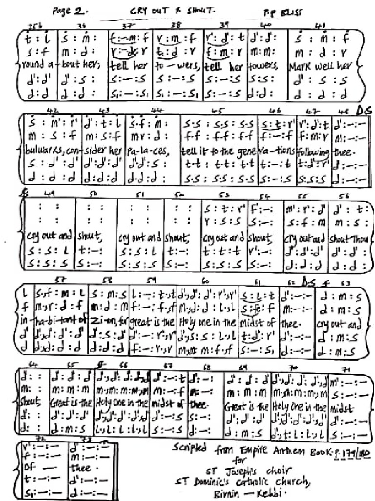 Cry Out and Shout | PDF