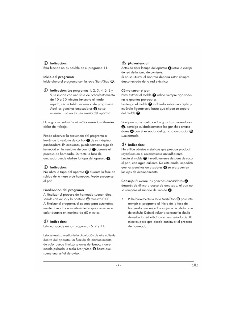 Panificadora Silvercrest SBB 850 A1 3 | PDF