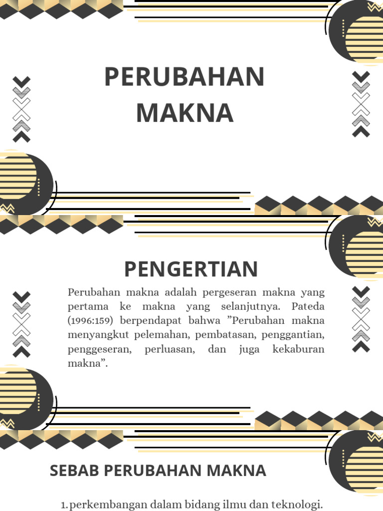 Perubahan Makna | PDF | Seni & Disiplin Bahasa
