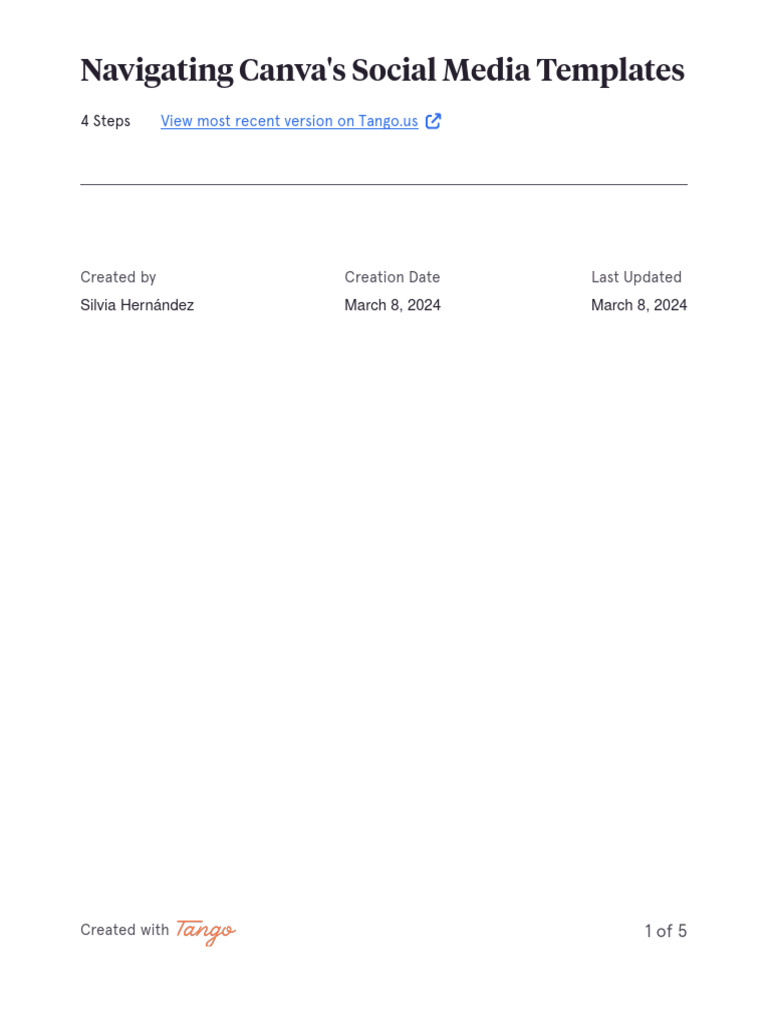 Canva Social Media Template Guide | PDF
