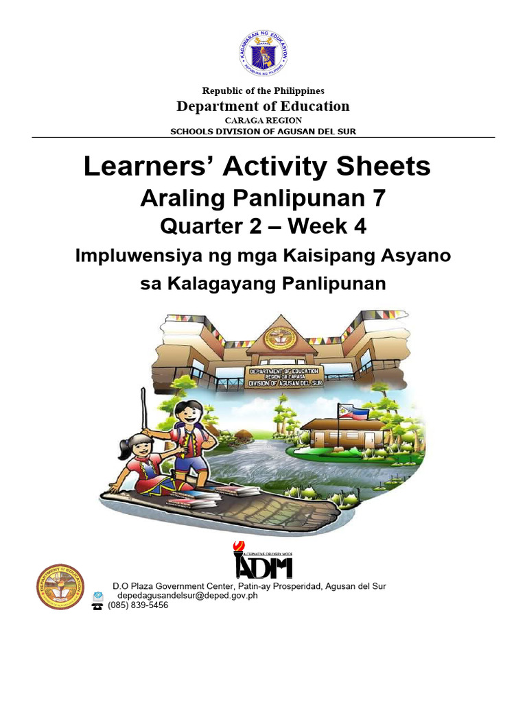 Learners' Activity Sheets: Araling Panlipunan 7 | PDF