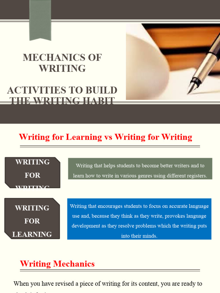 Writing Mechanics and Teaching Strategies | PDF | Punctuation | Paragraph