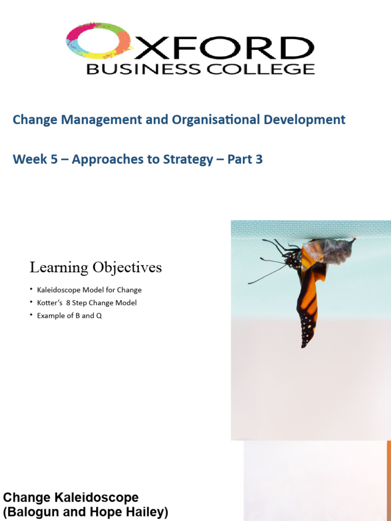 CMOD - Week 5. - OBC | PDF | Organizational Culture | Goal