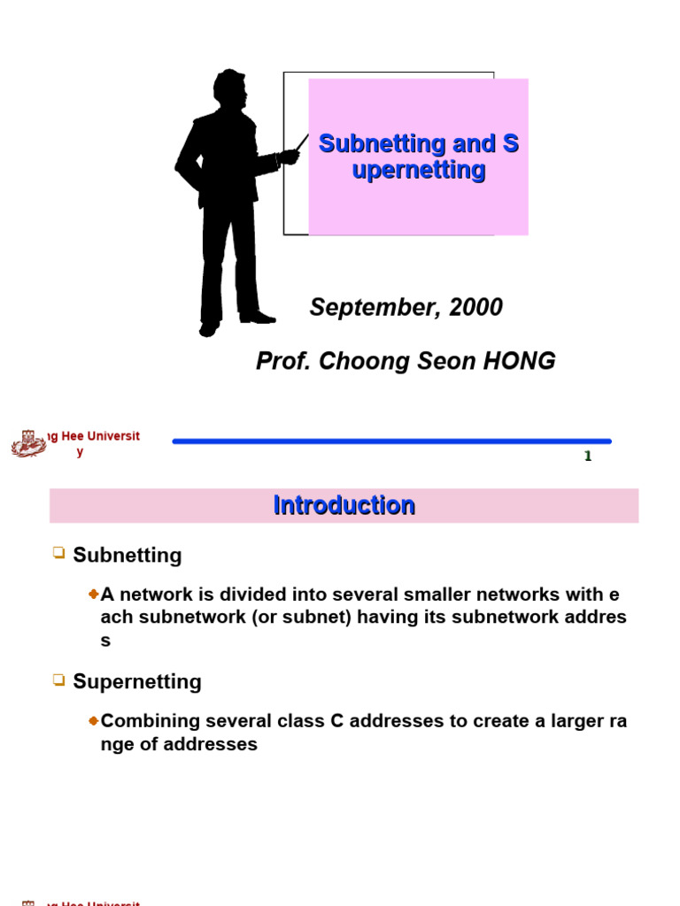 Subnetting And Supernetting Cidr Pdf Computer Networking