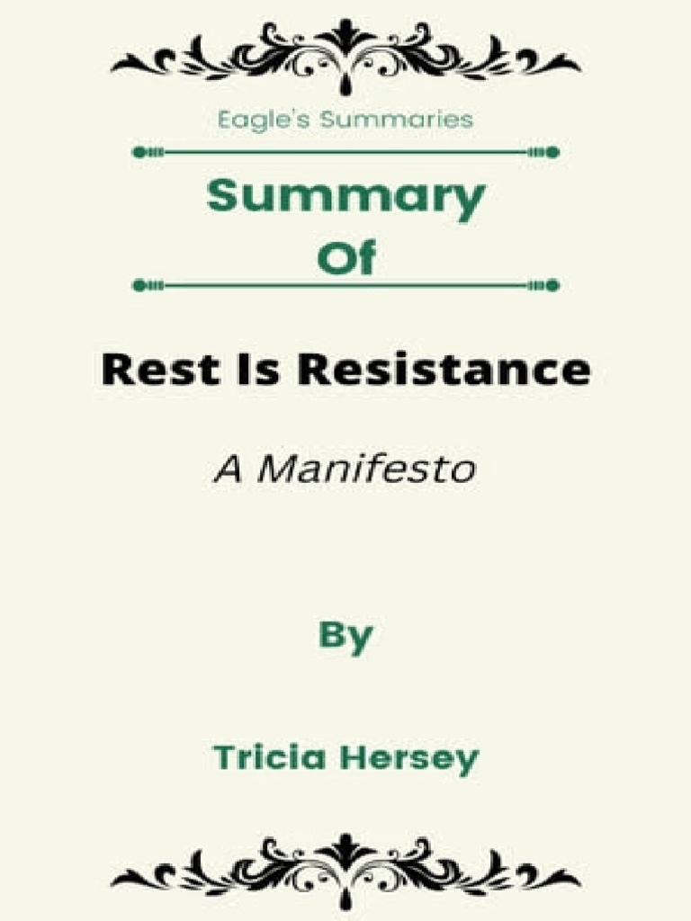 SUMMARY Rest Is Resistance Tricia Hersey2022 | PDF | Dream ...