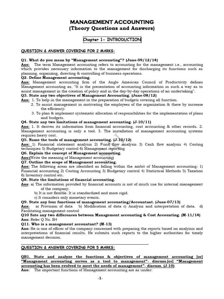 MGT Ac 2 Marks QB | Download Free PDF | Dividend | Cash Flow Statement