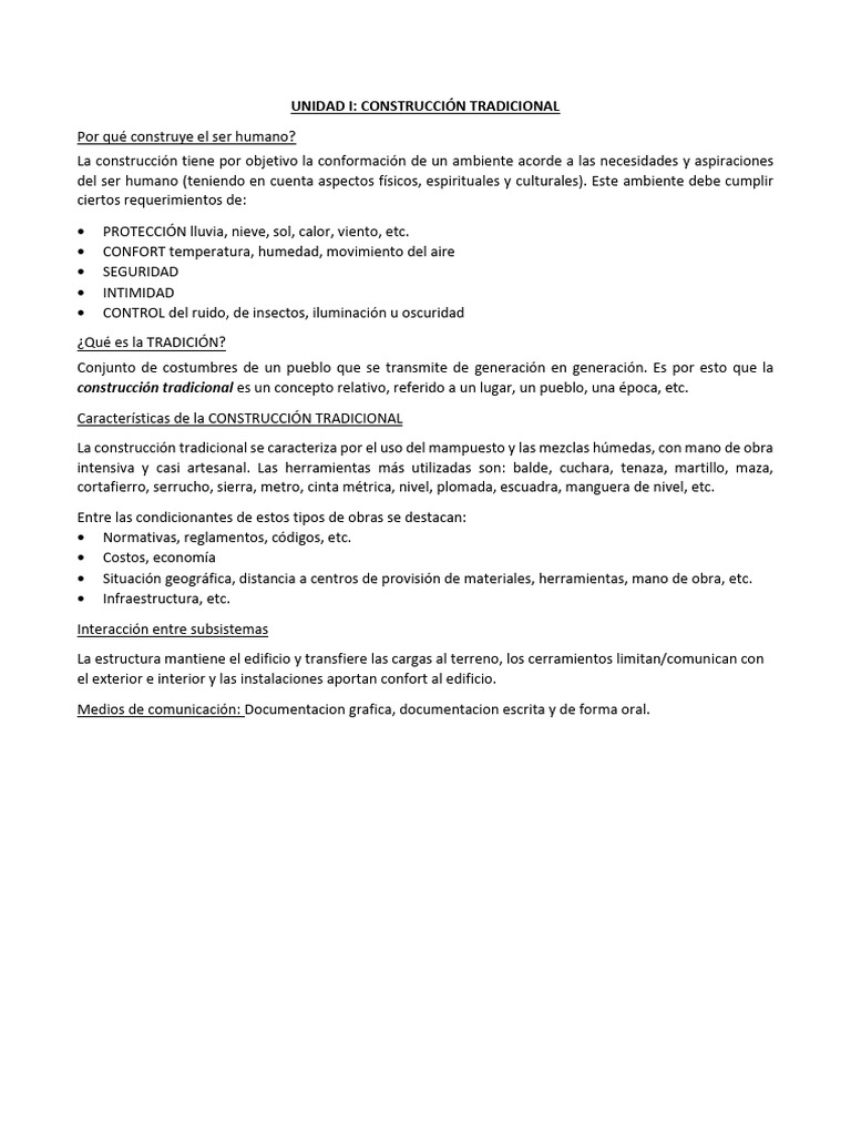 Unidad I Pdf Hormigón Albañilería