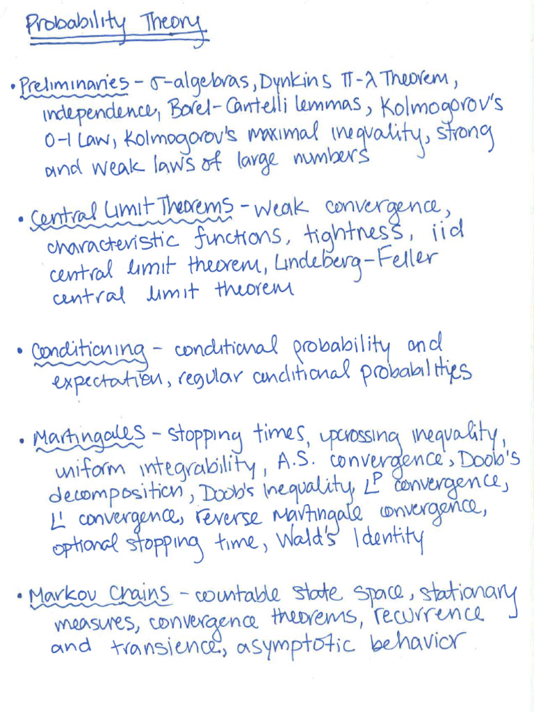 Probability Handwritten Notes | PDF