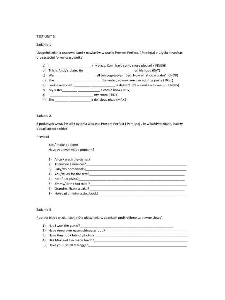 present perfect | PDF