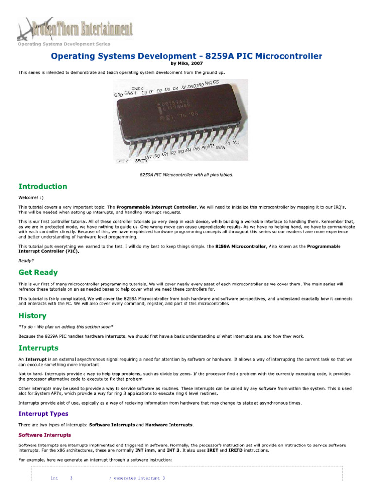 8259 Pic For 8085 | PDF