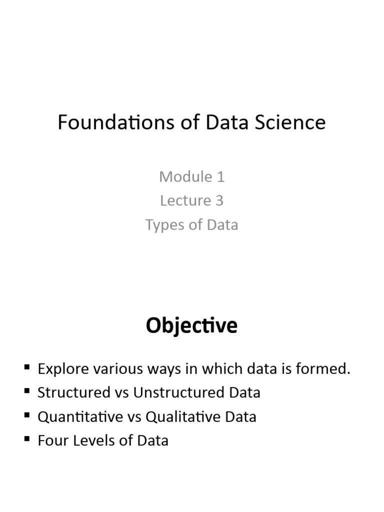 Module 1 - Lecture 3 - Types of Data - 16.5.2022 | PDF | Quantitative Research | Data