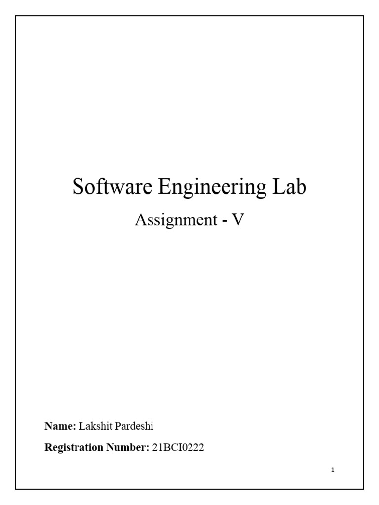 Software Engineering Lab final | PDF | System | Data Management Software Engineering Lab final | PDF | System | Data Management