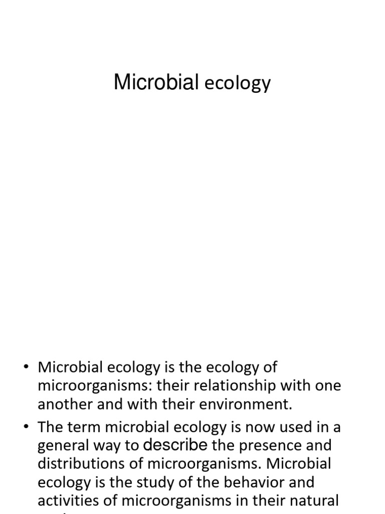 Microbial Ecology | PDF | Microorganism | Symbiosis