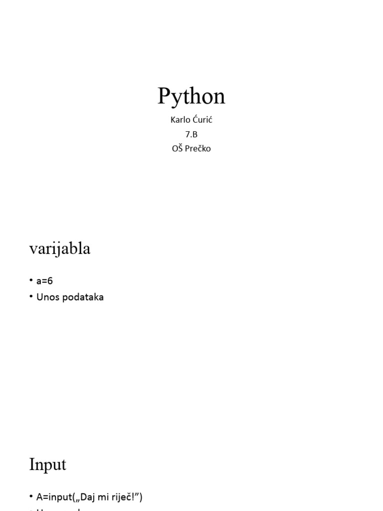 INF 7b Curic Karlo Python | PDF