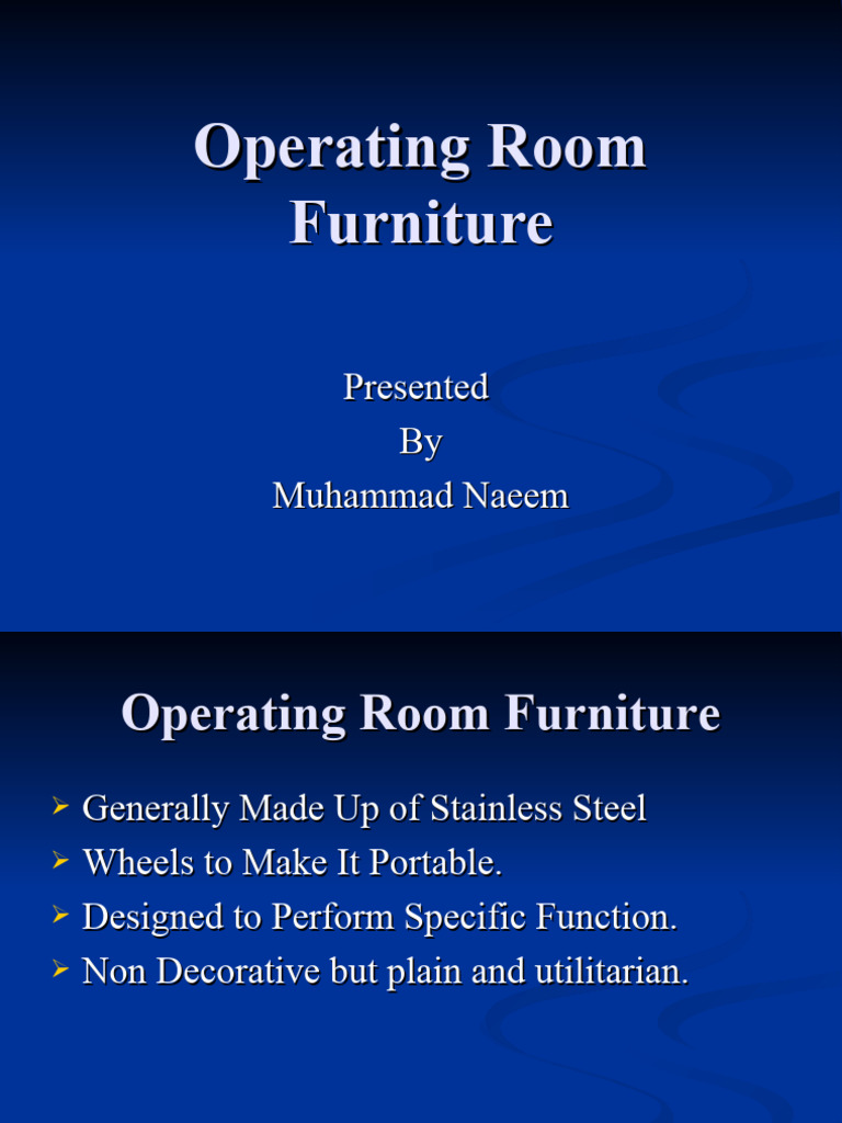 Operating Room Furniture | PDF | Operating Theater | Surgery