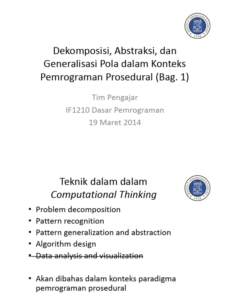 IF1210 09 Dekomposisi Part1 | PDF