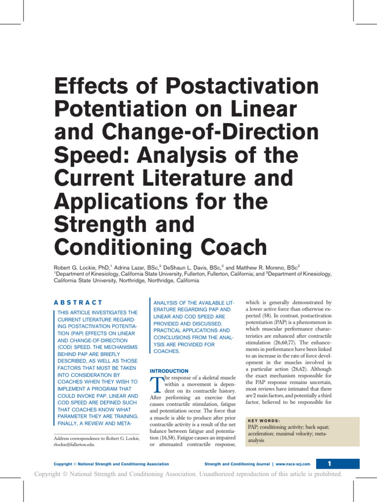 SCJ 2017 The Effects of Post Activation Potentiat | Download Free PDF ...