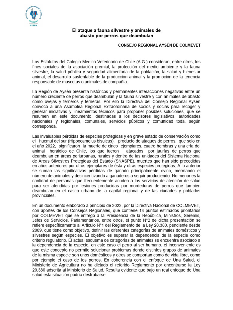 El Ataque de Perros Que Deambulan A Fauna Silvestre y Animales de ...