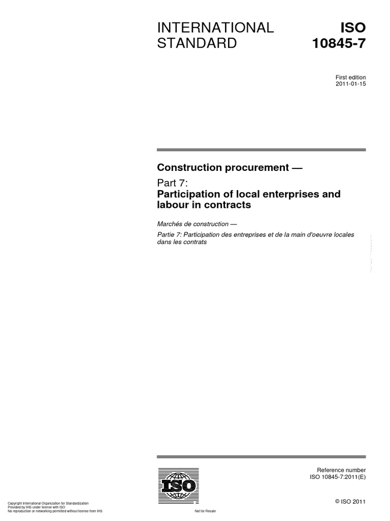 Iso 10845-7-2011 | PDF | Employment | International Organization For ...