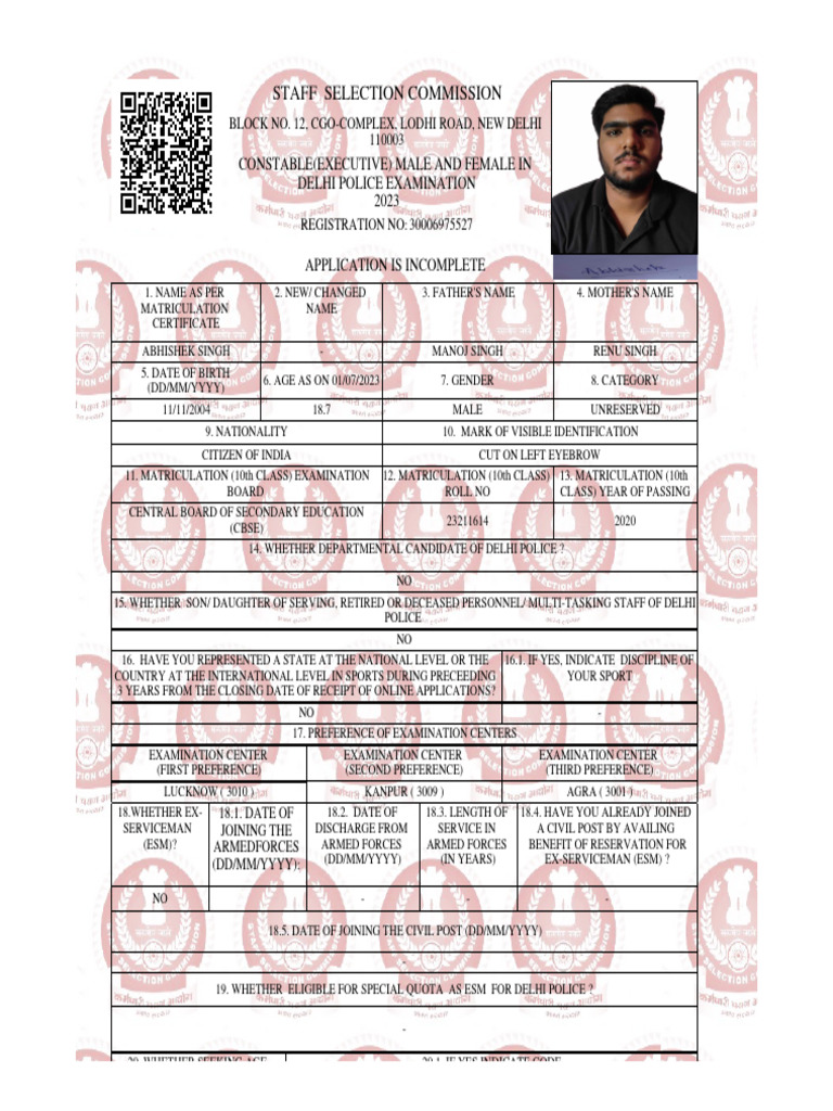 Application Form Draft Print For All | PDF | Educational Stages