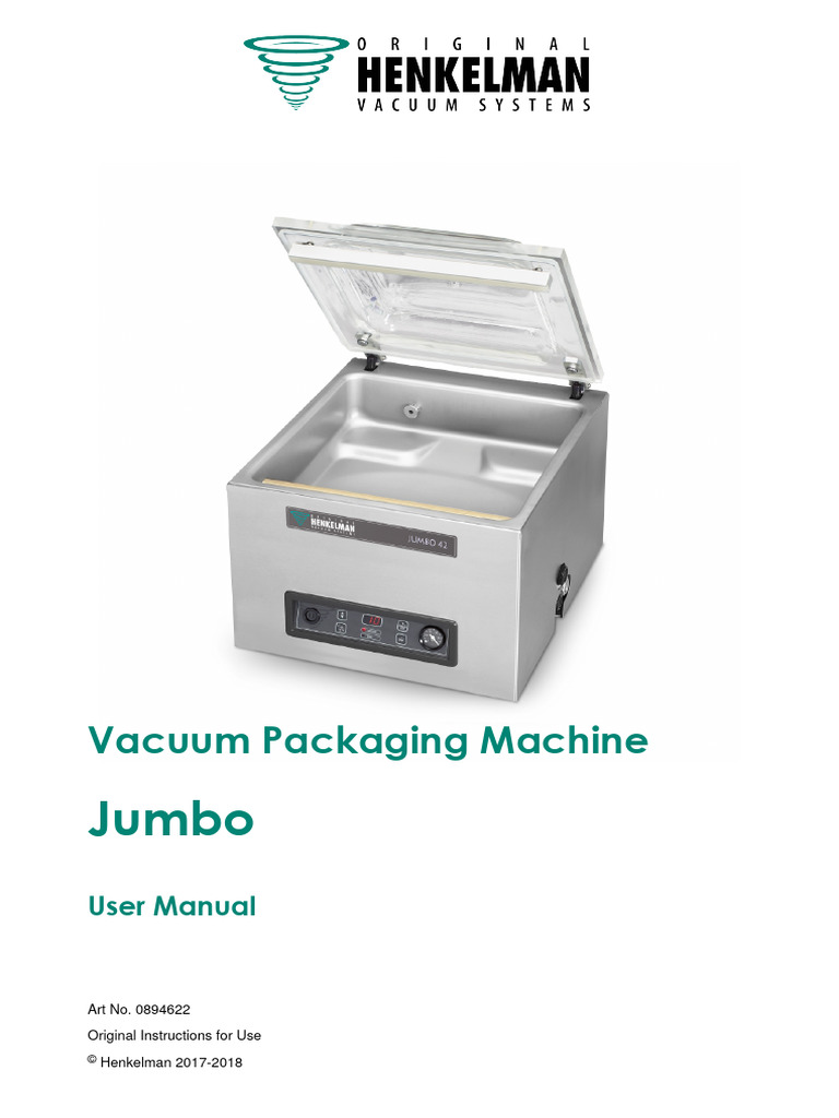 Henkelman Manual-Jumbo en | PDF | Fuse (Electrical) | Silicone