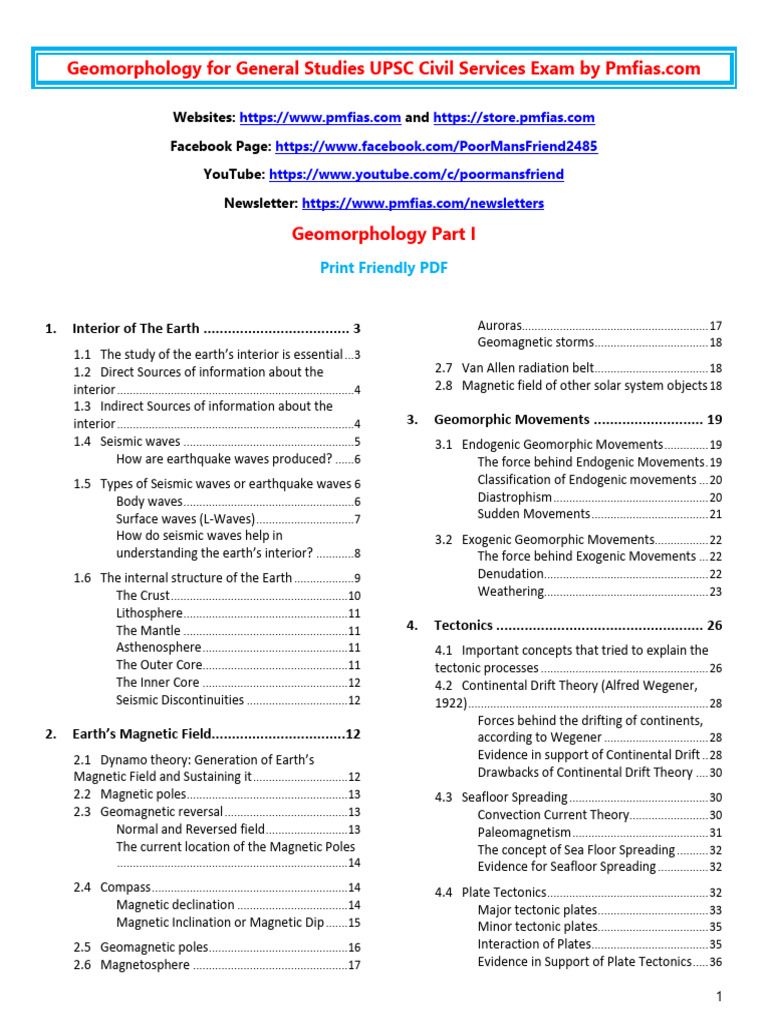 Geography For General Studies PF Sample | PDF | Volcano | Lava