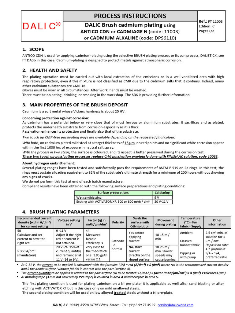 Dalic 11003 | PDF | Corrosion | Cadmium