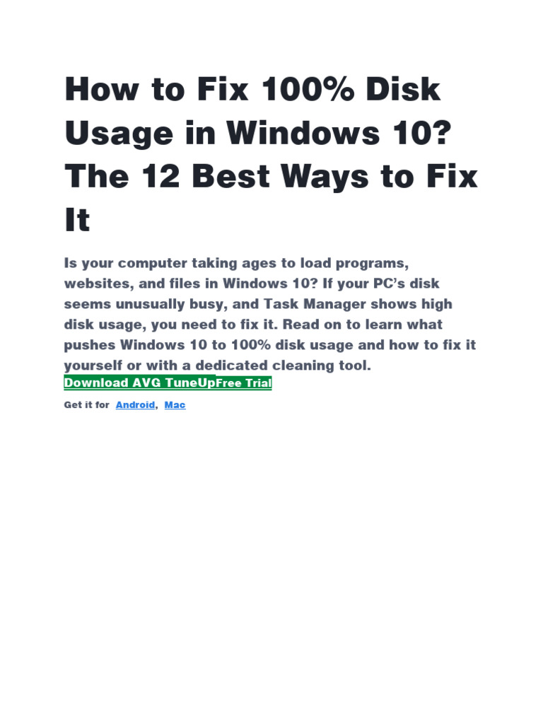 12 solusi 100% disk use | PDF | Antivirus Software | Malware