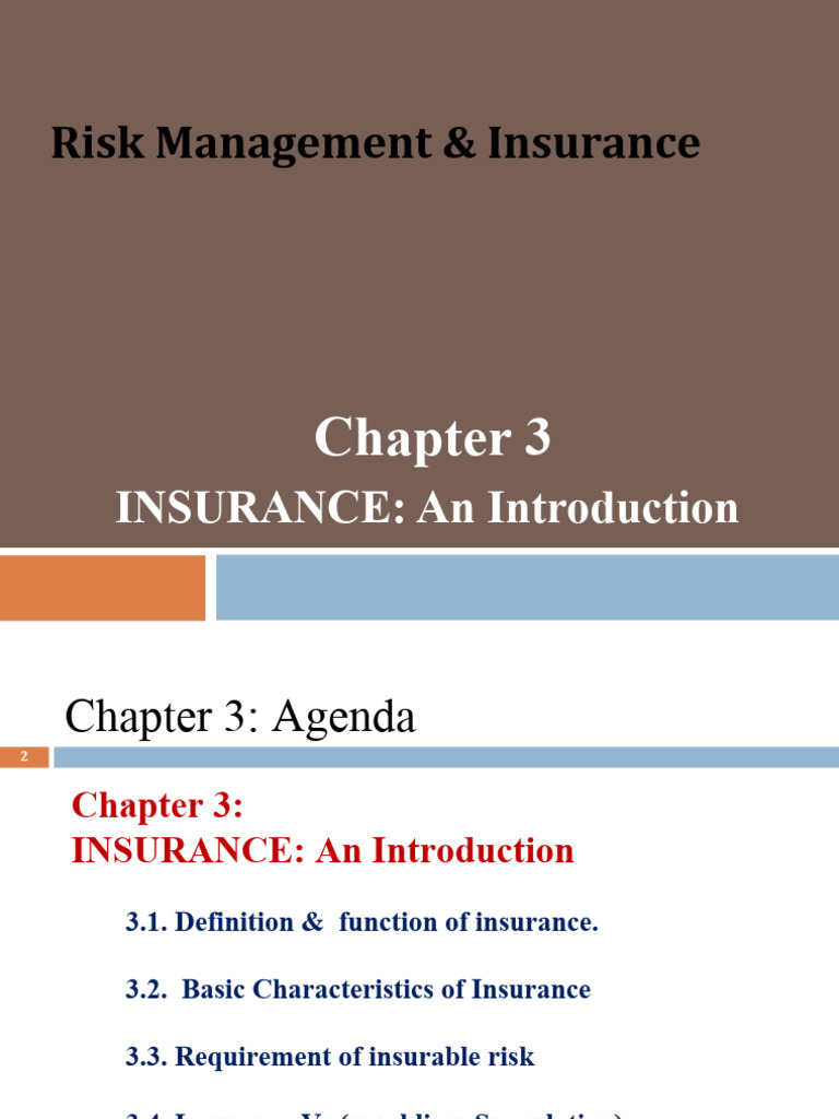 3 Risk Managemennt Chapter 3 - NGUC - 2020 | PDF | Insurance | Risk