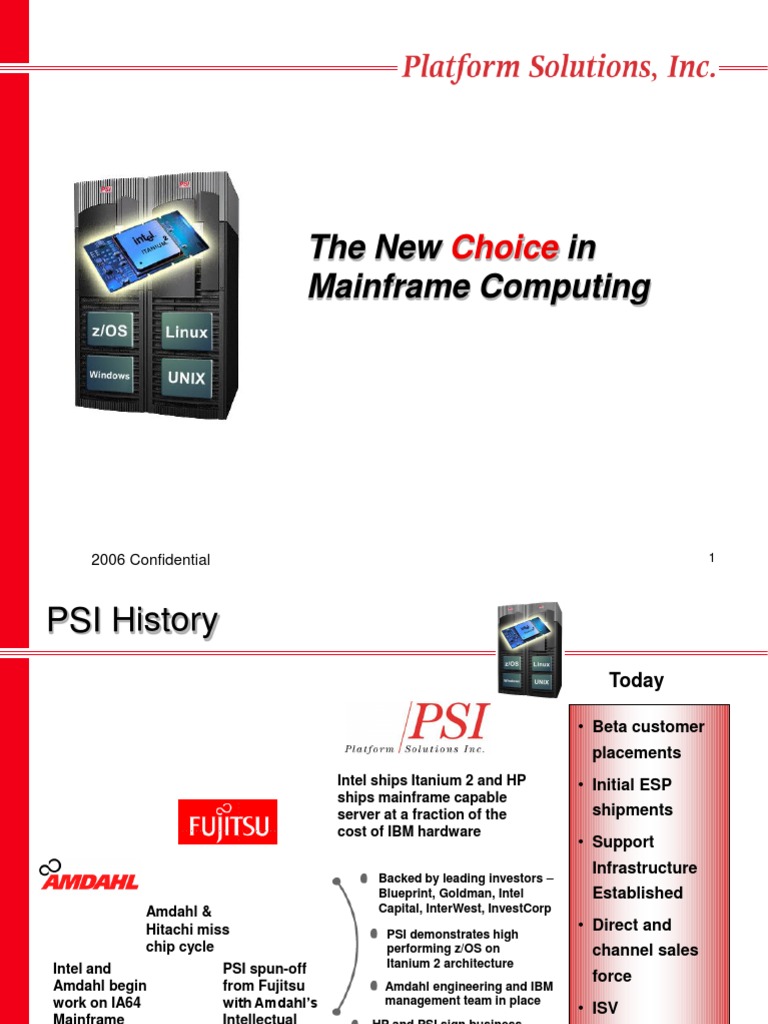 Customer Presentation Jan 2006 v2 | PDF | Operating System | Mainframe Computer
