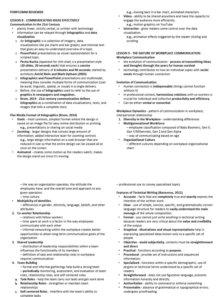 Purpcomm Reviewer Prefinals | PDF | Infographics | Communication