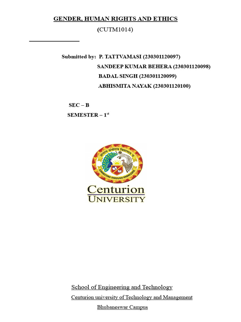 Gender Project 1 | PDF | Gender Mainstreaming | Gender