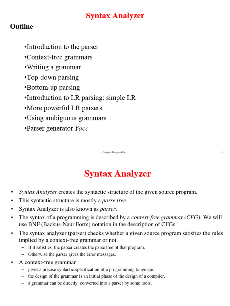 Syntax Analyzer RNP19 Unit 2 | Download Free PDF | Parsing | Language Mechanics