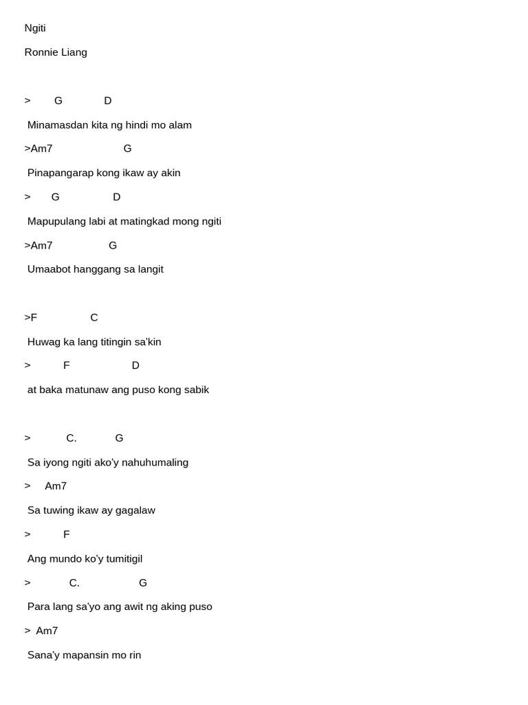 Ngiti Chords | PDF
