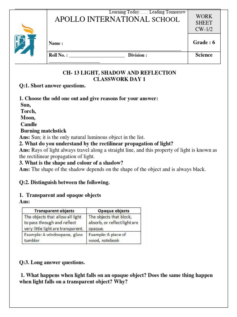 Apollo International: School | PDF | Solar Eclipse | Shadow